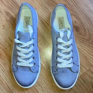 LOFT | Shoes | Nwt Loft Casual Sneakers Chambray Blue Lace Up Sz 7 ...